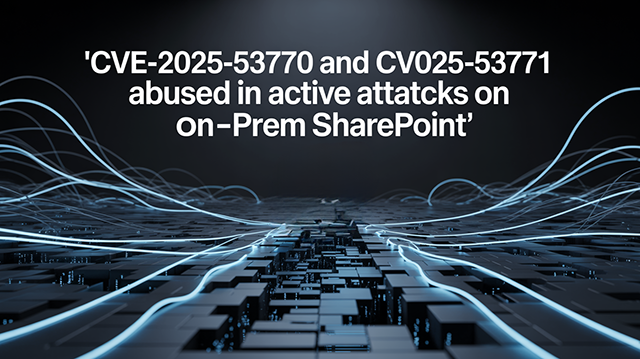 CVE-2025-53770 and CVE-2025-53771 Abused in Active Attacks on On-Prem SharePoint