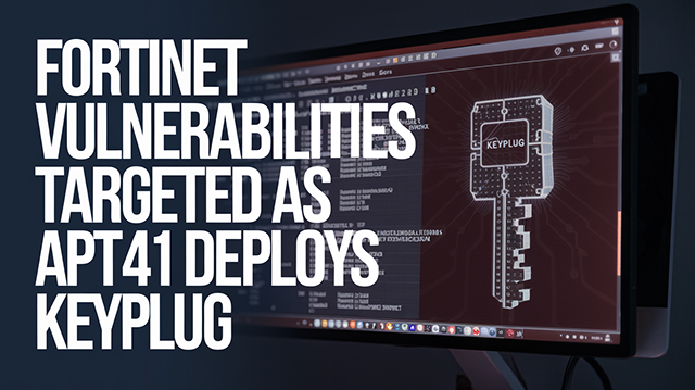 Fortinet Vulnerabilities Targeted as APT41 Deploys KEYPLUG